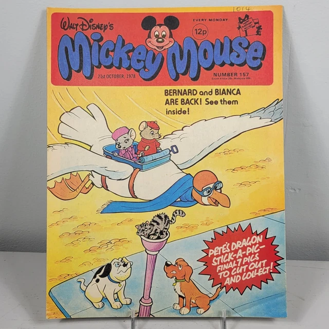 WALT DISNEY'S MICKEY MOUSE UK Magazine Comic #157 1978 Rescuers Bernard ...