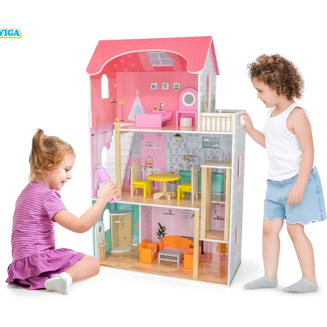 VIGA 'BIG FANCY Dollshouse' New in Box - 3 Story Town House with ...
