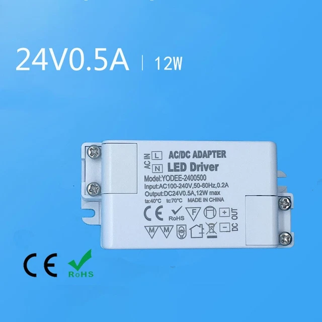 SAFE AND EFFICIENT LED driver power supply 24V 12W suitable for cabinet ...
