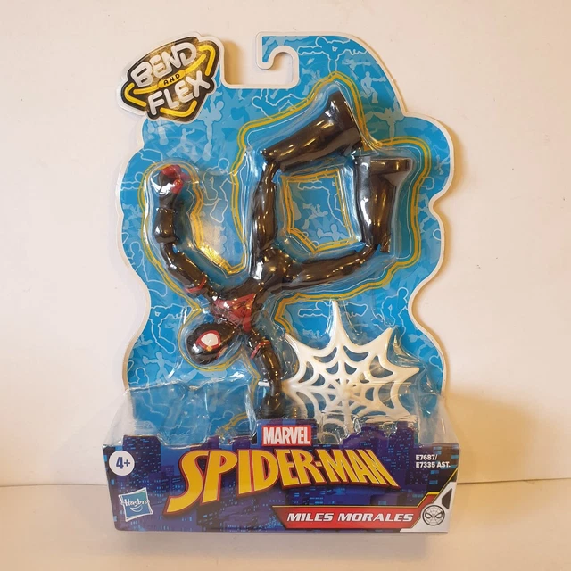 SPIDER-MAN MARVEL BEND and Flex Miles Morales Action Figure Toy 6-Inch ...