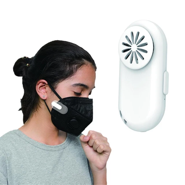 FACE MASK FAN 3 Speeds Clip On Face Cover Travel Cooling Fan Air ...