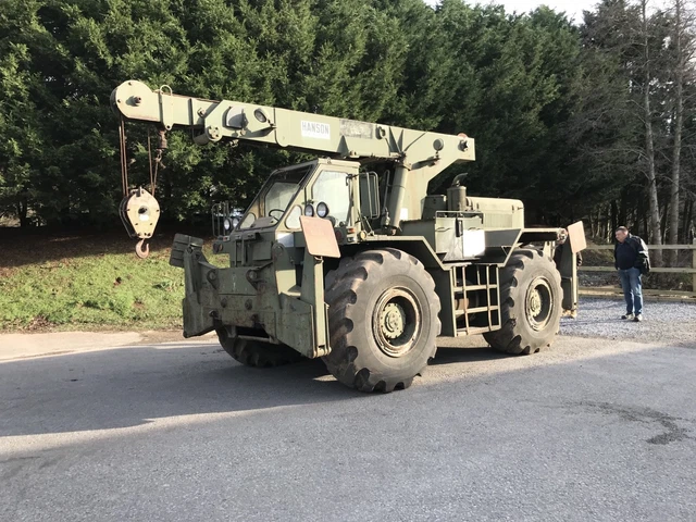 US EX-MILITARY HANSEN Rough Terrain 5T Crane Detroit 6V53 engine, 4WD ...