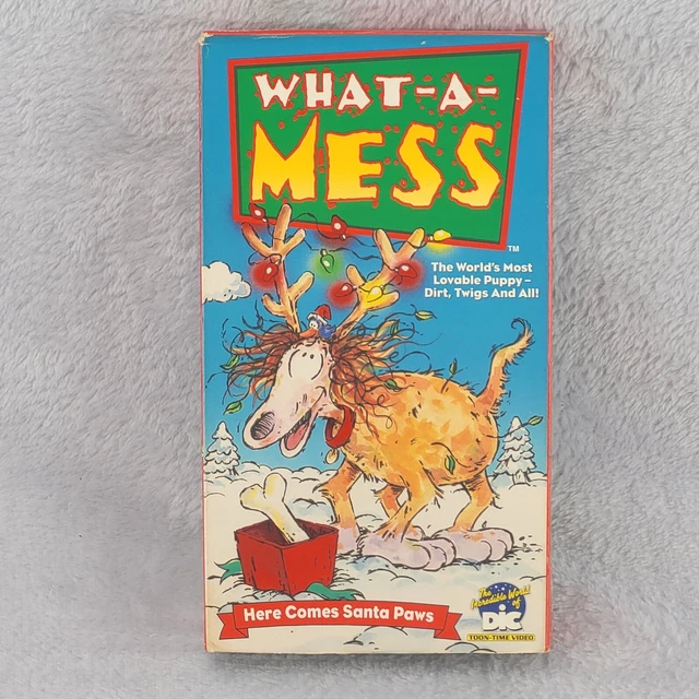 WHAT-A-MESS HERE COMES Santa Paws 1996 VHS £6.72 - PicClick UK