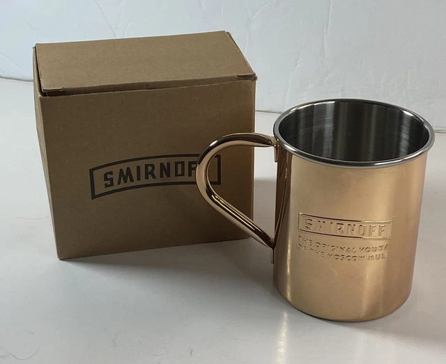 SMIRNOFF THE ORIGINAL Vodka Moscow Mule Copper Mug Brand New in Box £9. ...
