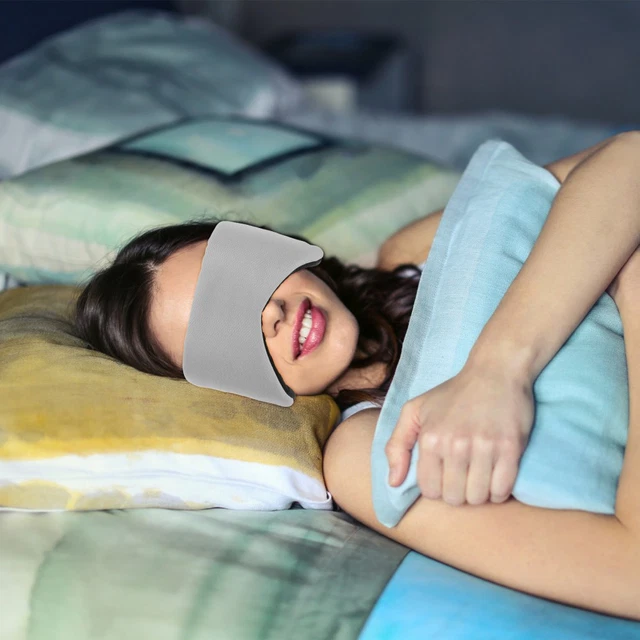 ICE SILK SLEEP Mask Adjustable Lightproof Blindfold Ear Muffs Sleeping ...