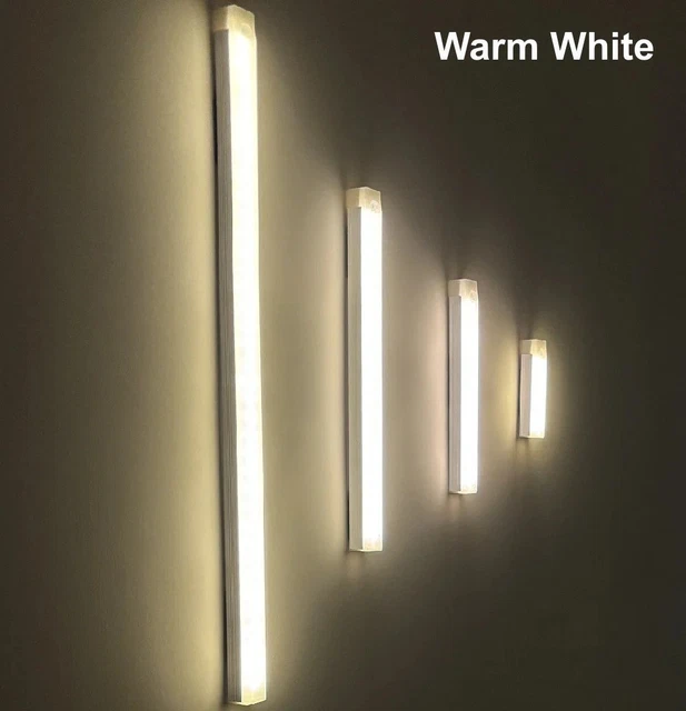 LED PIR MOTION Sensor Strip Light USB Rechargeable Magnetic Cabinet ...