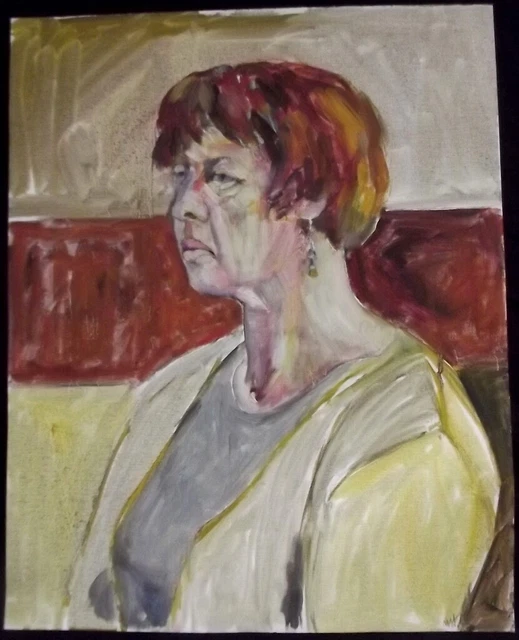 BRITISH MODERNIST STUDIO Portrait Oil Painting by MICHAEL HASWELL 1931 ...