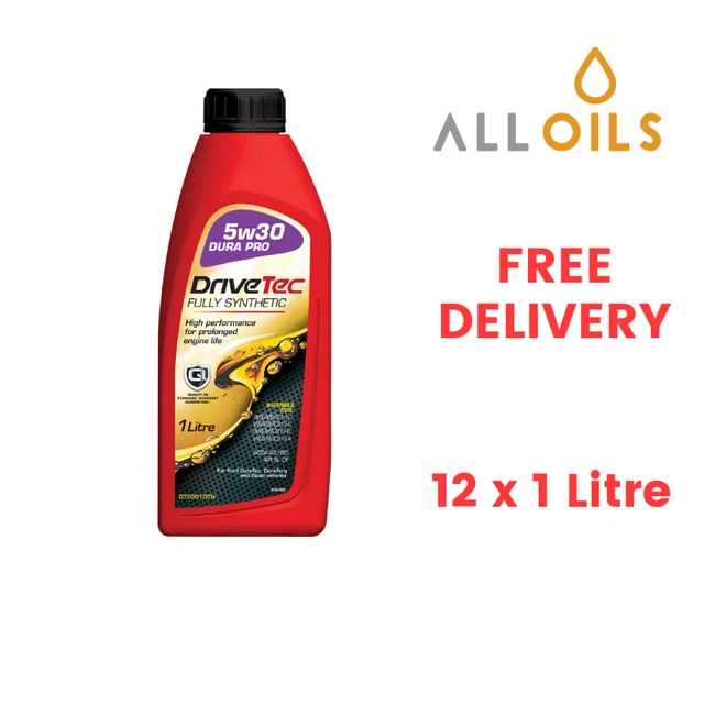 DRIVETEC 5W30 ENGINE Oil 12x1L 12Litre Fully Synthetic Dura Pro £49.99 ...