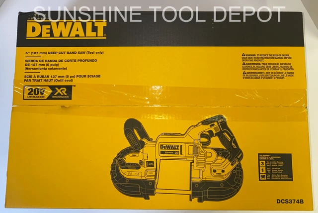 DEWALT DCS374B 20V MAX XR Cordless Li-Ion Cordless 5 Inch Deep Cut Band ...