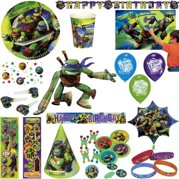 TEENAGE MUTANT NINJA Turtles Anniversaires D'Enfant Déco Geburtsag Set ...