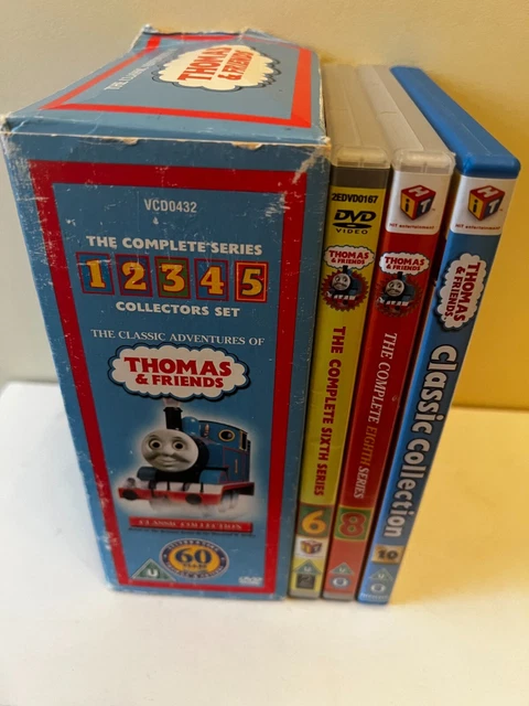 THOMAS THE TANK Engine classic collection DVDs series 1-6 + 8 & 10 £18. ...
