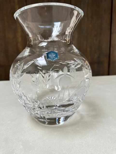 STUART CRYSTAL CASCADE (Fuchsia) Vase. Mint Condition. £31.92 - PicClick UK