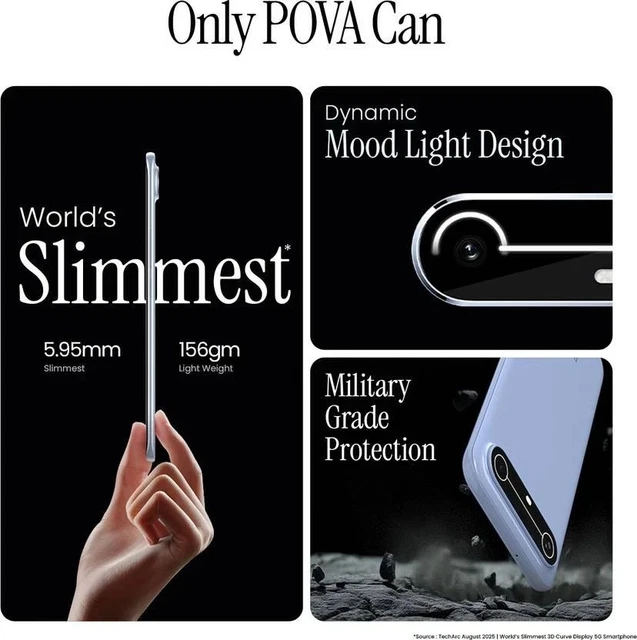 TECNO POVA SLIM 5G (Black, 128GB 8GB RAM) Dimensity 6400 5G Global Version £192.50 - PicClick UK