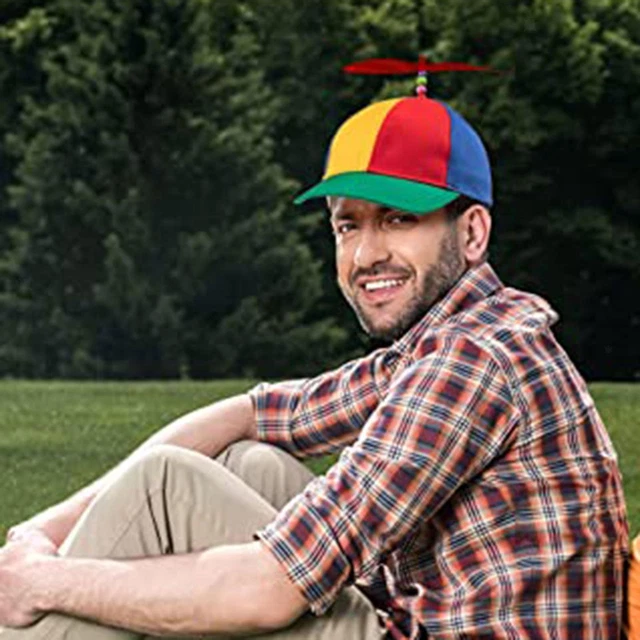 KIDS PROPELLER HAT Rainbow Top Hat Comfortable Brightly Color ...