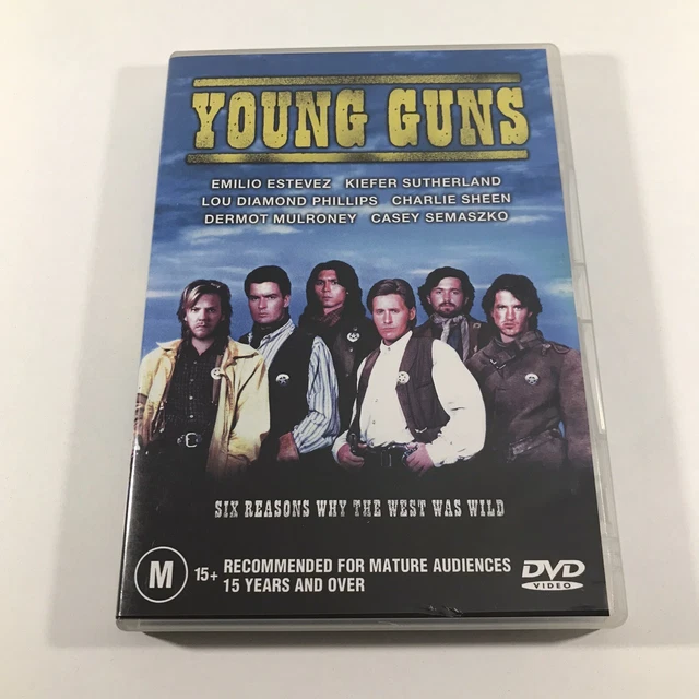 YOUNG GUNS DVD Emilio Estevez Charlie Sheen Kiefer Sutherland R4 PAL Western EUR 7,36 - PicClick FR