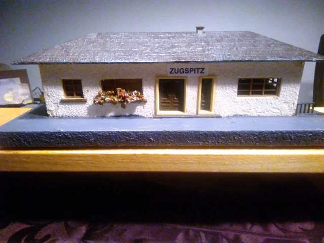 FALLER SPUR H0 Bahnhof Zugspitz Holzmodell zika 70 Jahre alt EUR 19,00 ...