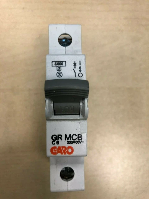 GARO 6 AMP 6Ka Einpoliger Mcb Schutzschalter Typ C EUR 11,33 - PicClick DE