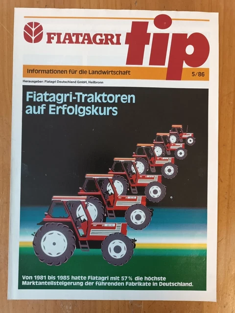 PROSPEKT FIAT FIATAGRI Information 1986 Traktor Schlepper Zeitschrift 7 ...