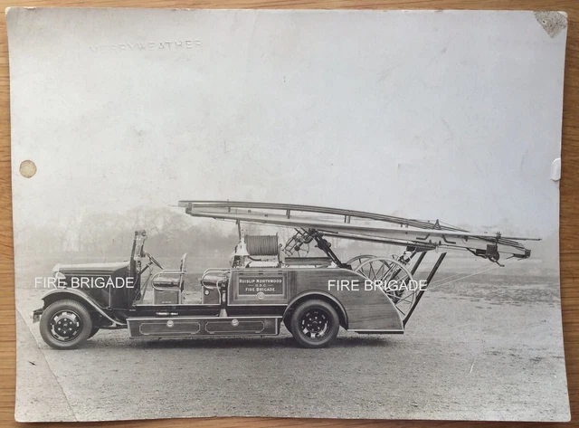 ORIGINAL OFFICIAL PHOTO MERRYWEATHER FIRE ENGINE 1920s RUISLIP ...