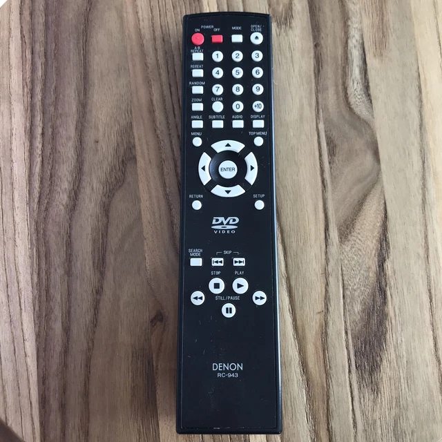 ORIGINAL DENON RC-943 DVD Player Remote Control $10.00 - PicClick
