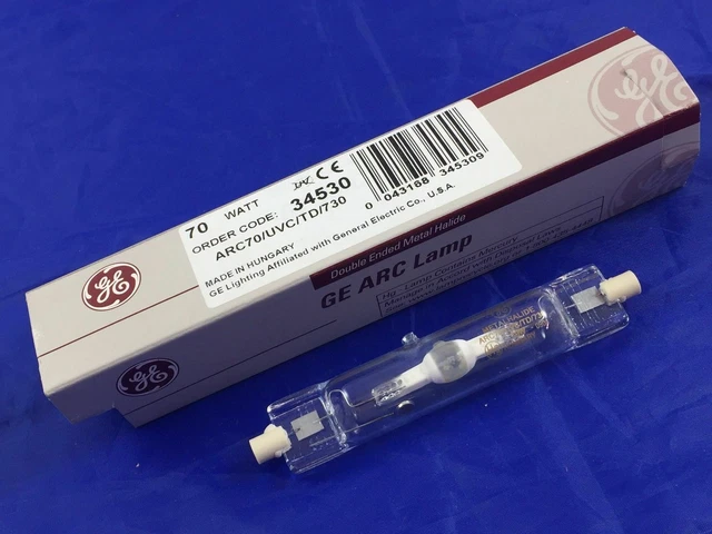 GE LIGHTING 70W ARC70/U/UVC/TD/730 Arc Lamp Double Ended Metal Halide ...