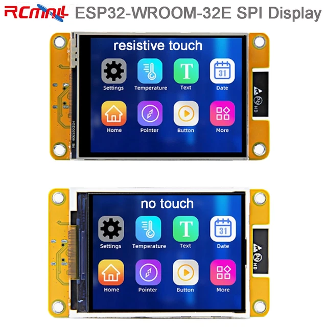 2.8 ESP32-WROOM-32E SPI TFT LCD Display Touch Screen Module ILI9341V ...