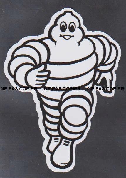 AUTOCOLLANT STICKERS - MICHELIN BIBENDUM PETIT MODELE (9,5x7cm) EUR 1 ...