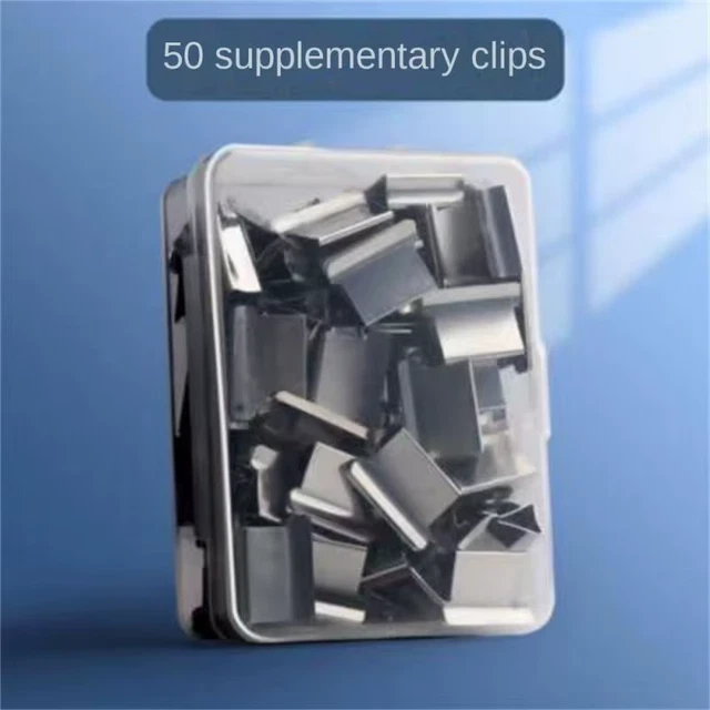 PAPER CLIPPER STAPLERS Push Clamp File Documents Binding Tool Stapling ...