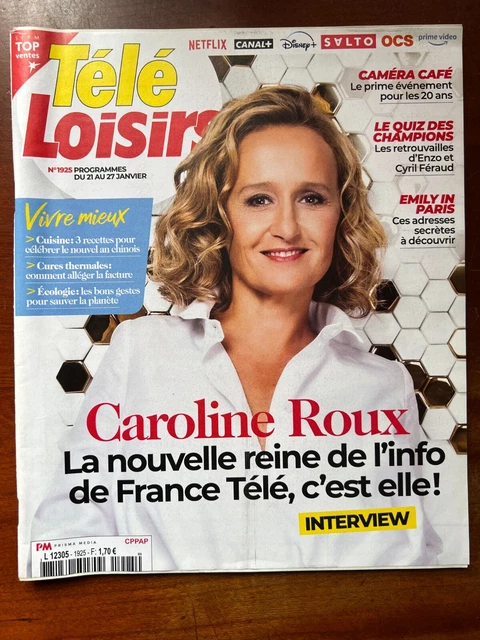 TÉLÉ LOISIRS 21/01/2023; Caroline Roux/ Emily in Paris/ Caméra Café le ...
