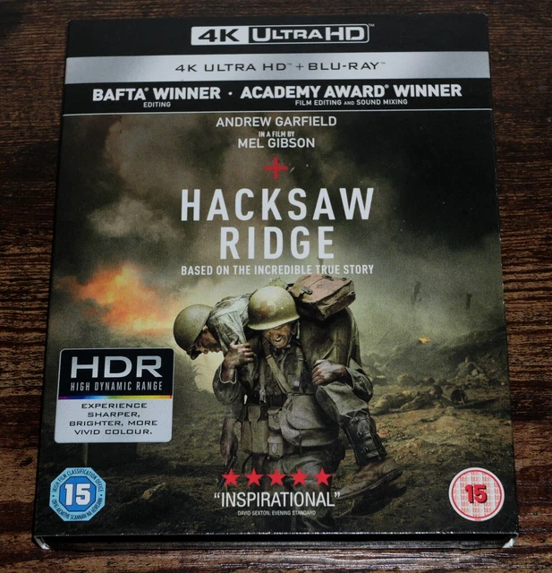 HACKSAW RIDGE (4K UHD Blu-ray/Blu-ray, 2016) WITH SLIPCOVER £15.28 ...