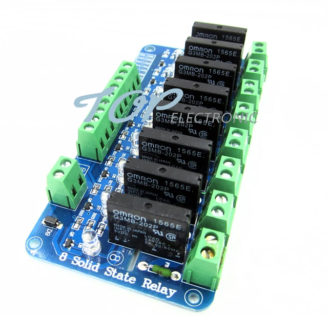 NEW 250V 2A 8 Channel OMRON SSR G3MB-202P Solid State Relay Module For ...