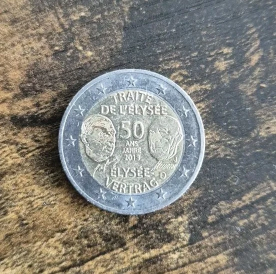 2 EURO GEDENKMÜNZE TRAITE DE L'ELYSEE ELYSEE Vertrag 50 Jahre 2013 Prägung EUR 135,90 - PicClick DE