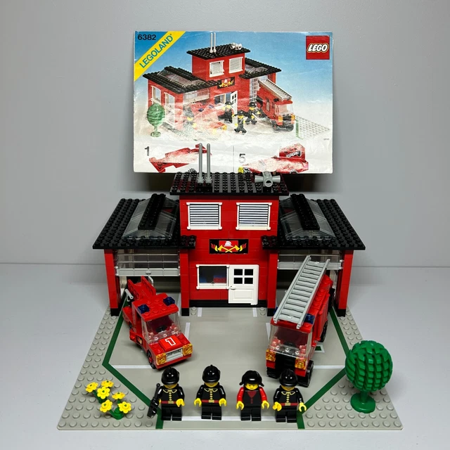 VINTAGE LEGO CLASSIC Town Set 6382 Fire Station COMPLETE + Instructions ...