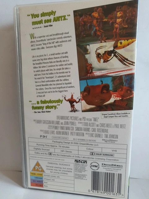 DREAMWORKS PICTURES & Pdi Antz Collectable Vhs Pg 2000 £4.00 - PicClick UK