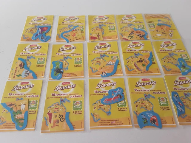 CARTE COMPLÈTE OCEANIE de Brossard de 15 magnets neufs et emballés EUR ...