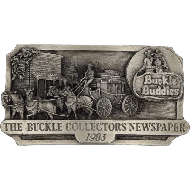 BUCKLE BUDDIES 1983 Collector Magazine Newspaper Club 80s Vintage Belt ...