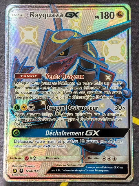CARTE POKEMON RAYQUAZA GX Shiny FA 177a/168 SL07 Tempête Céleste EUR 89 ...
