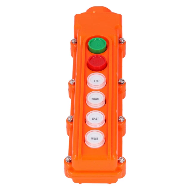 CRANE CONTROLLER HOIST Remote Control Station Push Button Switch 6 Ways ...
