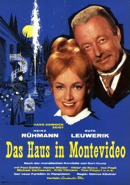 DAS HAUS IN Montevideo ORIGINAL A1 Kinoplakat Heinz Rühmann / Ruth Leuwerik EUR 8,99 - PicClick IT