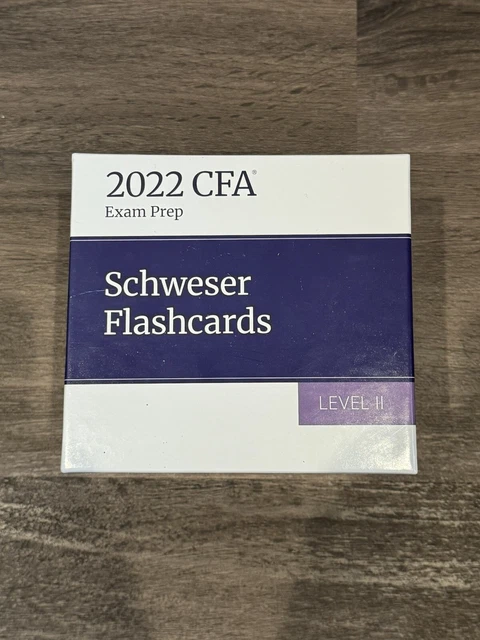 CFA PROGRAM EXAM Prep Schweser Flashcards 2022 Level 2 II Kaplan $49.99 ...