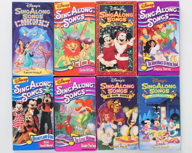 8 VHS LOT Disney SING ALONG SONGS - 8 10 11 12 - Friend Like Me, Be Our ...
