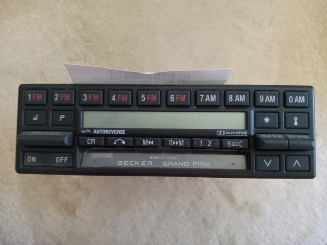 MERCEDES BENZ BECKER Grand Prix Model 780 Radio Cassette # Ww9013930 ...
