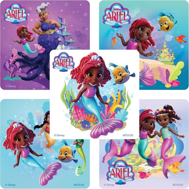 25 LITTLE MERMAID Ariel Disney Jr Stickers, 2.5"x2.5" each, Party ...