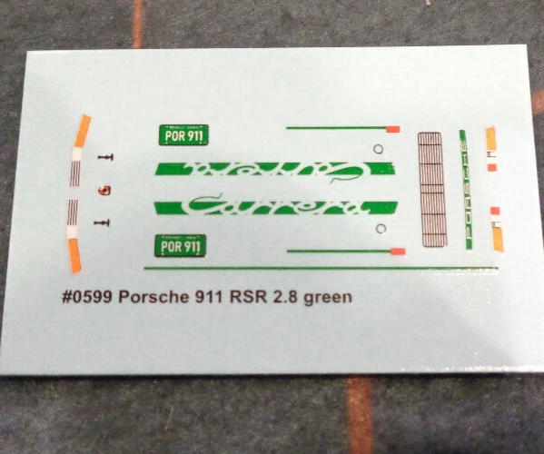 BAUER MODELLRENNBAHNEN (Faller, AMS) 4150599G Decal grün für Porsche ...