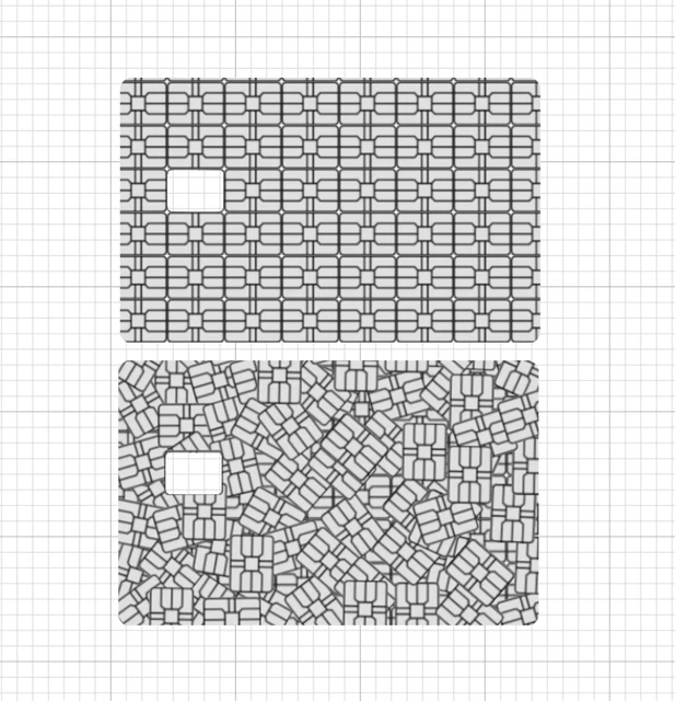 ATM DEBIT CREDIT Card Sticker Skin Pile of Electronic Chips Organized ...