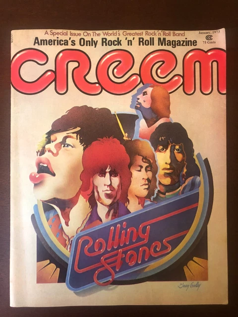 VINTAGE JANUARY 1973 Creem Magazine Rolling Stones Special Dedication ...