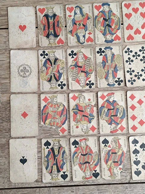 JEU DE CARTES ancien 51+1 XIXe Antique French Playing Cards vintage EUR ...