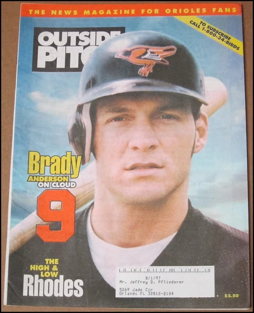 31/5/1996 BALTIMORE ORIOLES Outside Pitch Magazine Brady Anderson Cal ...