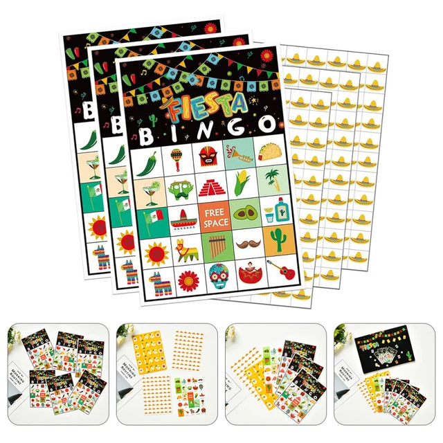 BINGO CARDS MEXICAN Bingo Game Fiesta Bingo Game Bingo Game Kit £12.38 ...