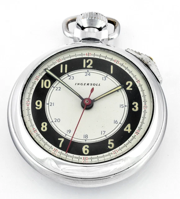RARE INGERSOLL CENTER Seconds Stopwatch Timepiece Pocket Watch - GWO ...